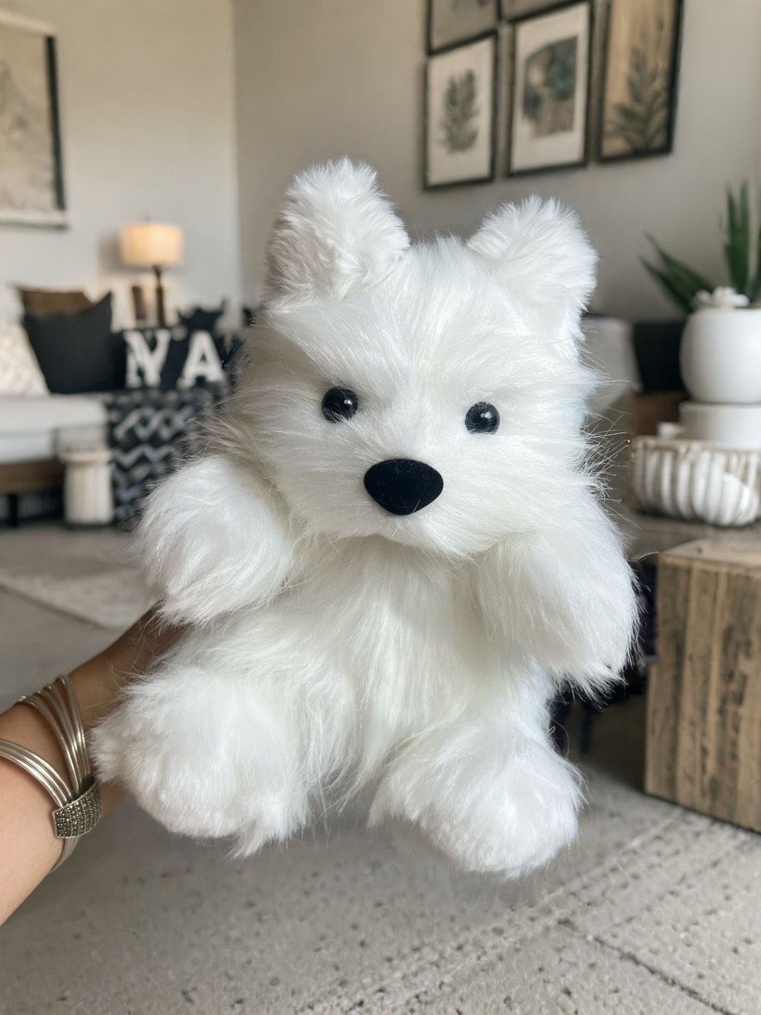 Handmade Samoyed Plush Toy, Always With You, Posable Stuffed Puppy Doll ...