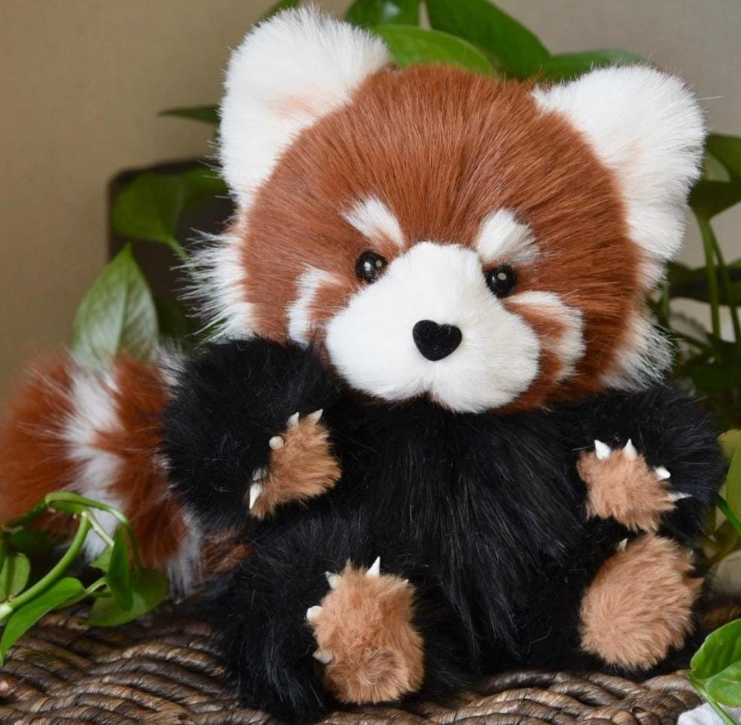 Realistic Red Panda Plush Toy, Handmade OOAK Stuffed Animal, Custom Red ...