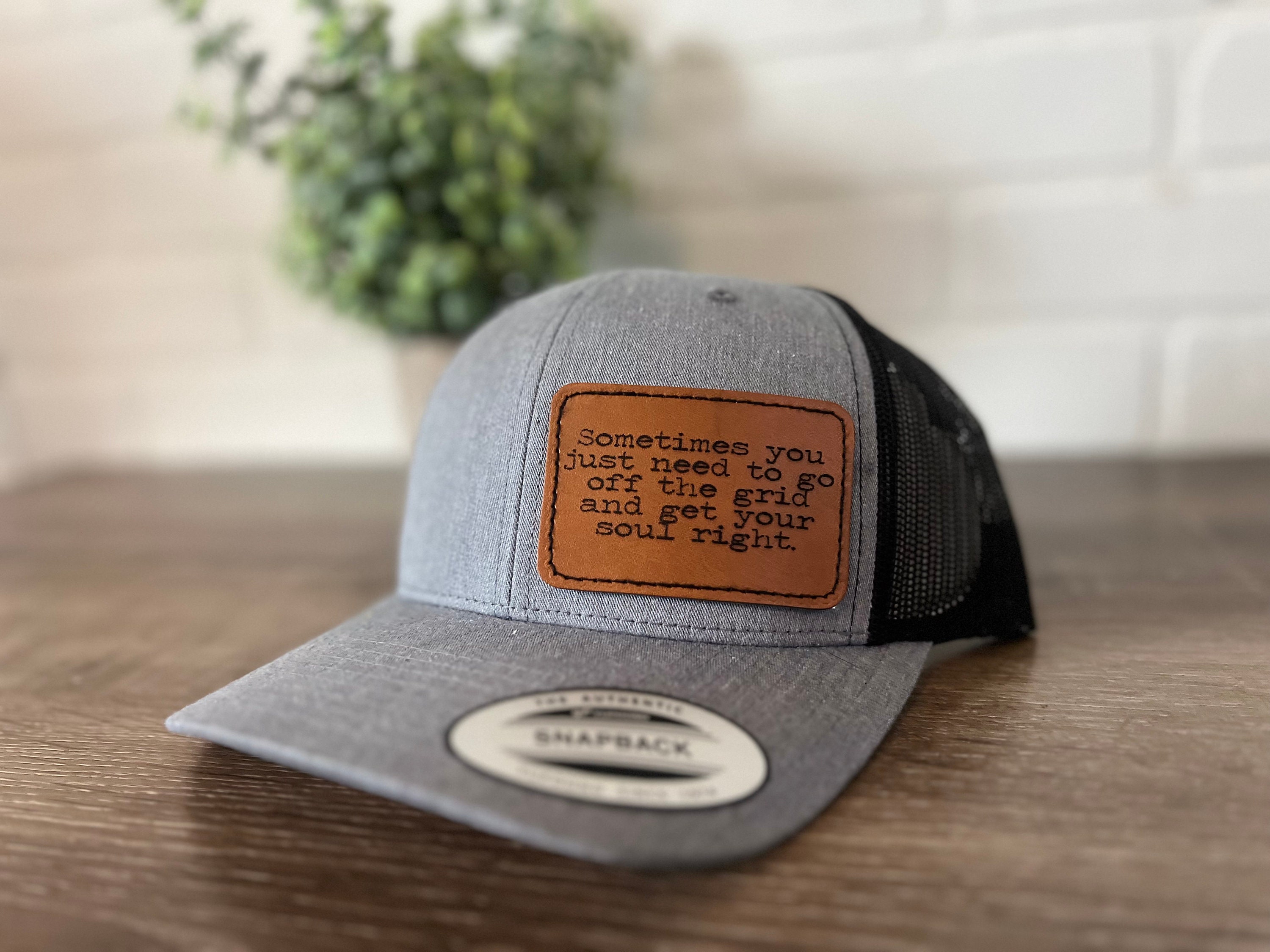 Customized Hats With Lazer Engraved Leather Patches - Etsy