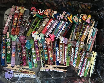 Pack of Cheer Pins With Resin Letters Cheerleader Good Luck Pins Spirit ...