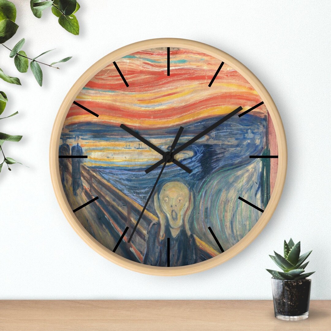 Masters of Art Edvard Munch the Scream Color Premium Wall Clock - Etsy