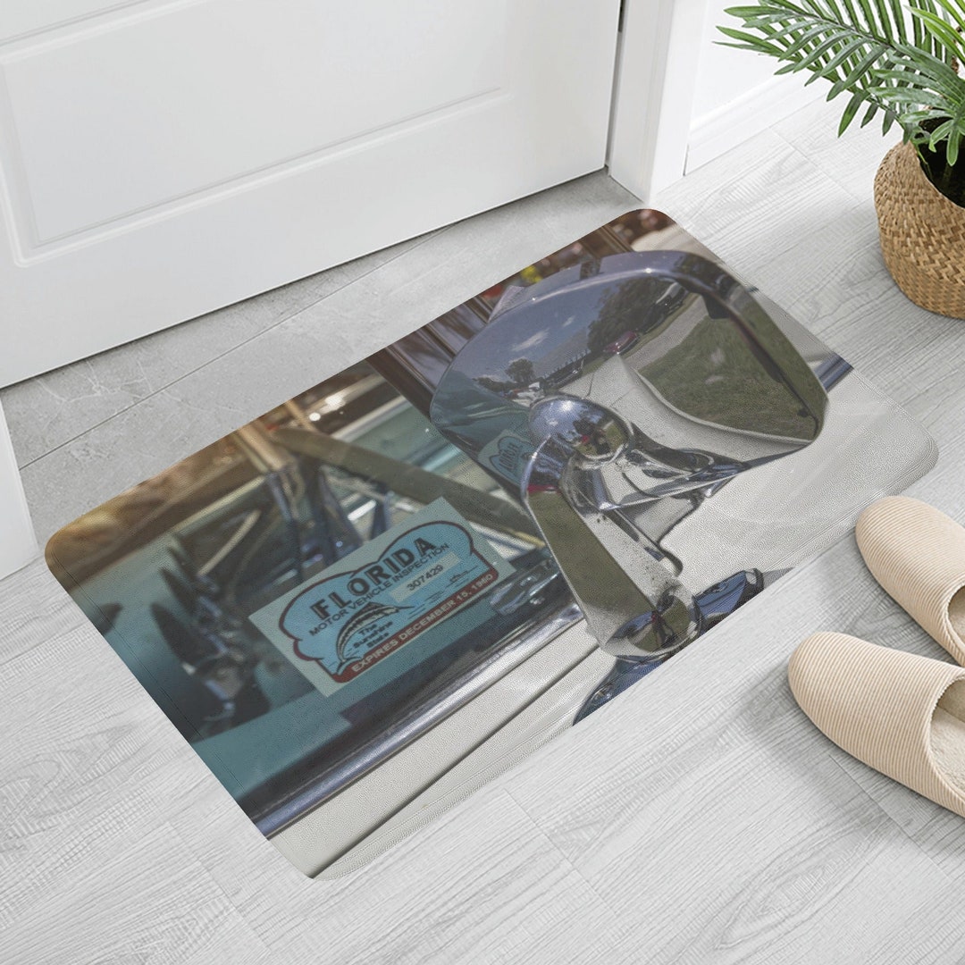 Custom Vintage Auto Florida Inspection Car Plush Doormat - Etsy