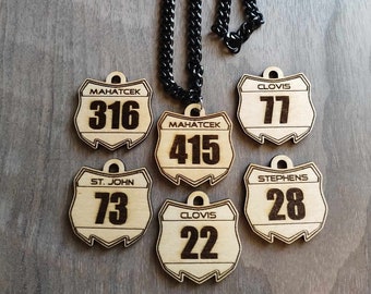 Aluminum Dirt Bike Number Plate Necklace With Personalized Graphics - Etsy