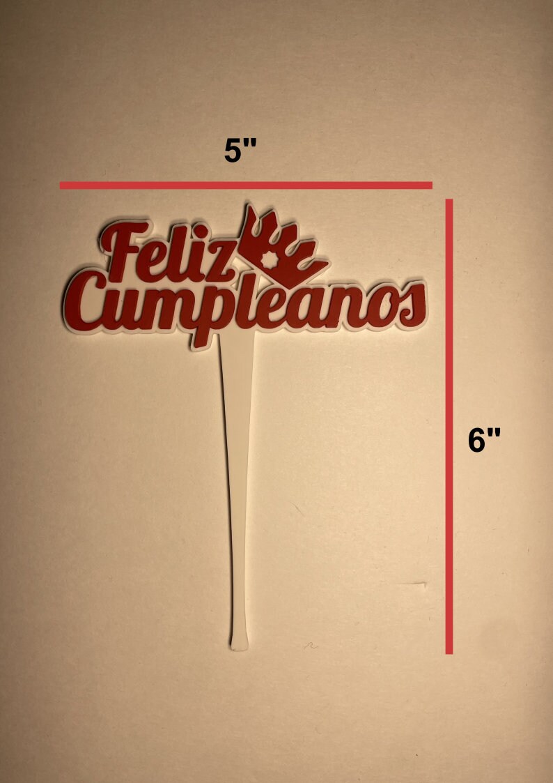 Feliz Cumpleanos Cake Topper, Celebration Torta, Stylized Cake Topper ...