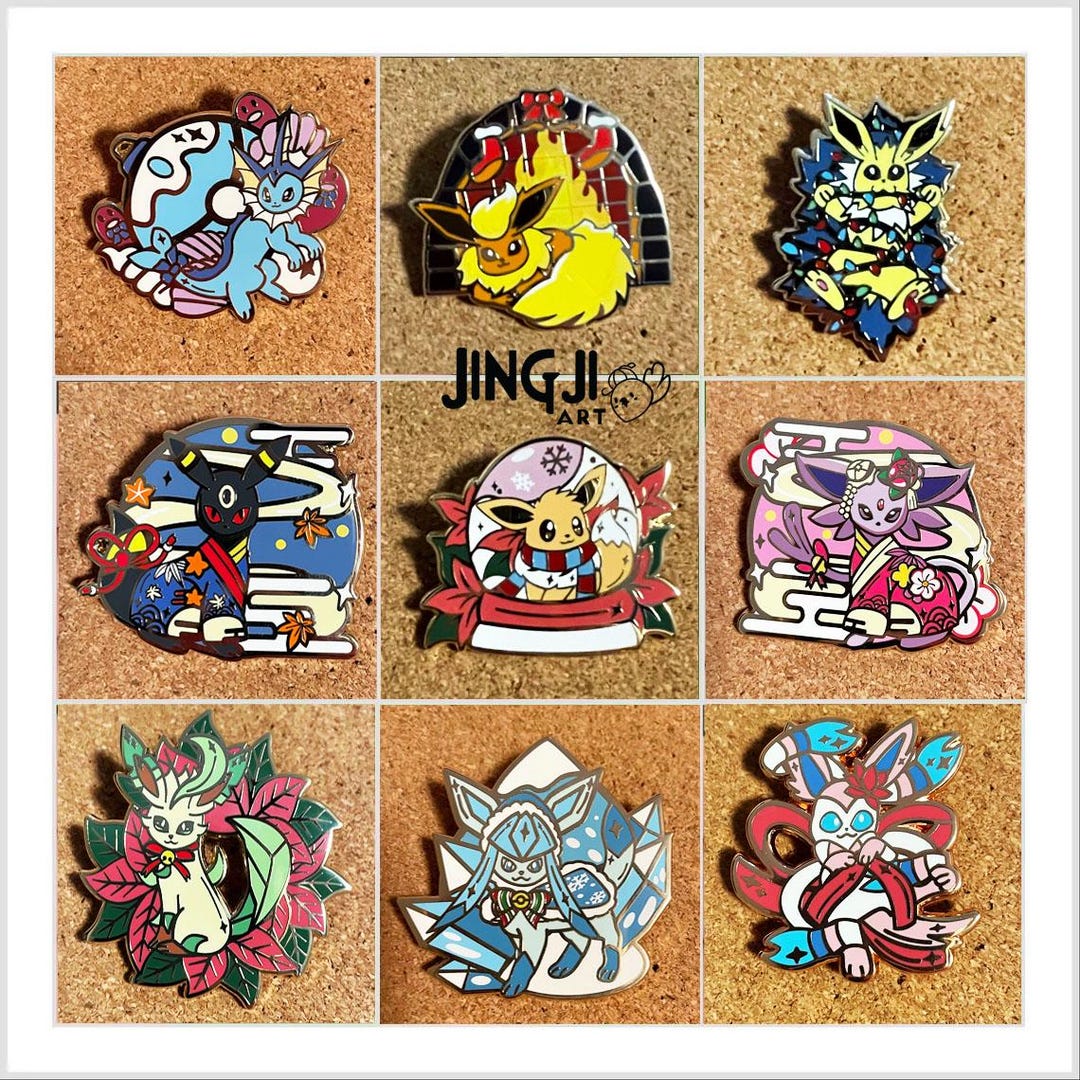 Winter Eeveelution Hard Enamel Pins - Etsy