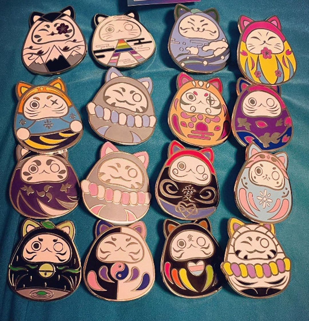Pride Daruma Pins - Etsy