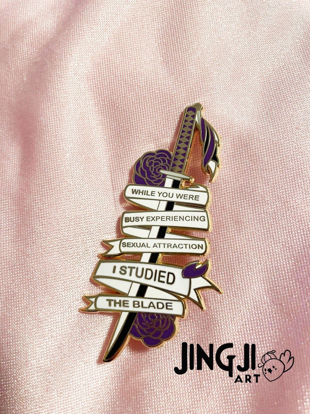 Asexual Katana Enamel Pin - Etsy