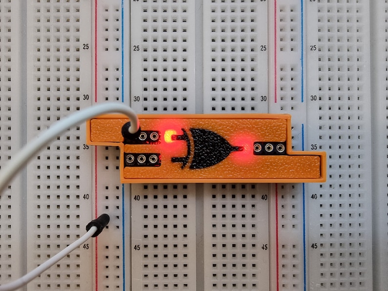 Illuminated Logic Gates Set: Binary Counter, MB102 Breadboard ...