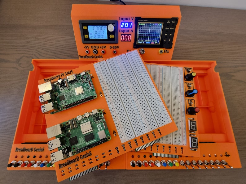 Breadboard Genius Electronics Project Lab: Oscilloscope, Signal ...