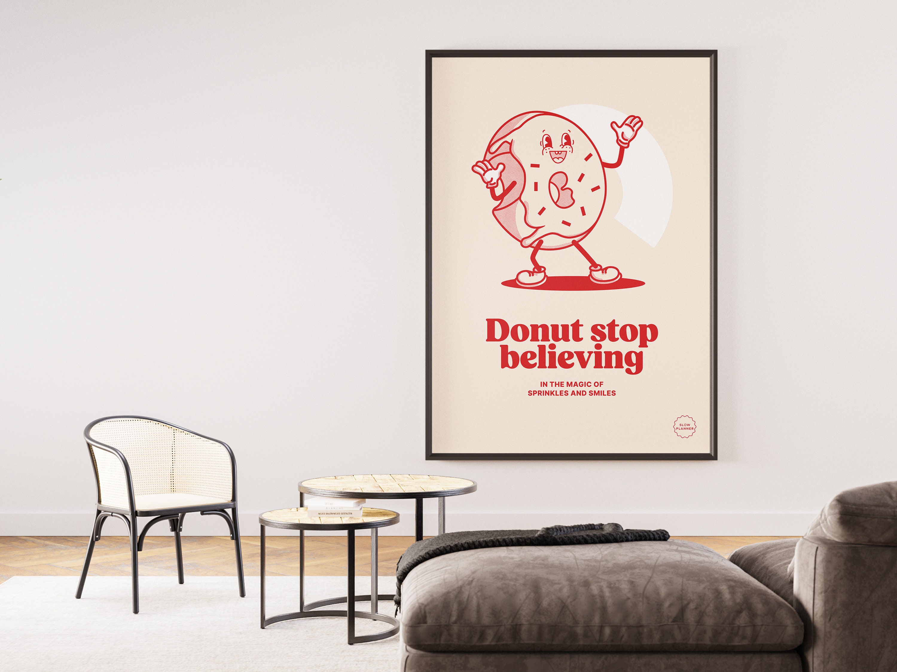 Donut Clipart Poster | Donut Stop Believing | Comfort Character | Donut ...