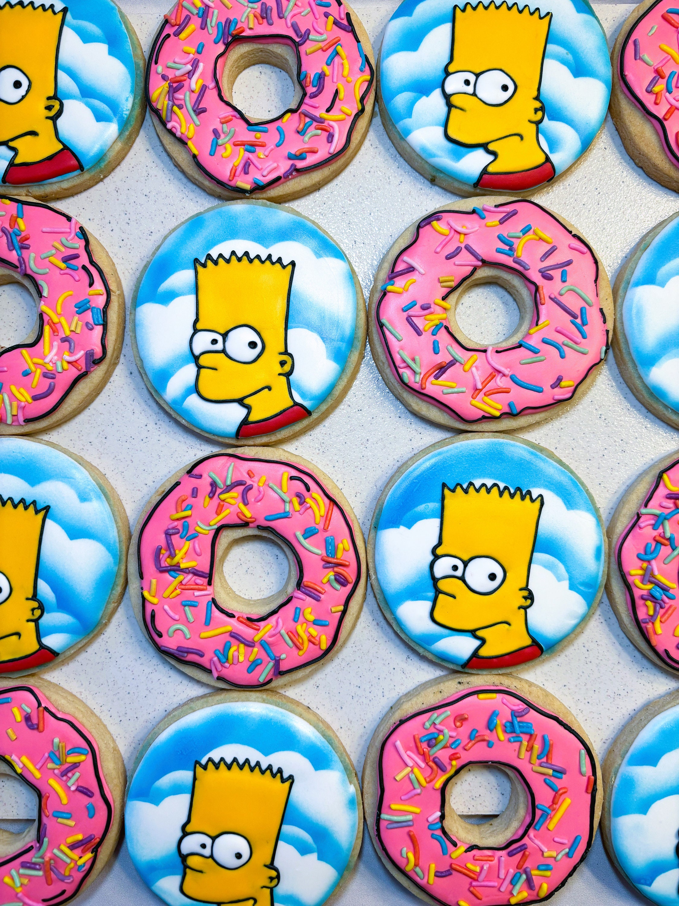 Bart Simpson and Cartoon Doughnuts | One Dozen - Etsy