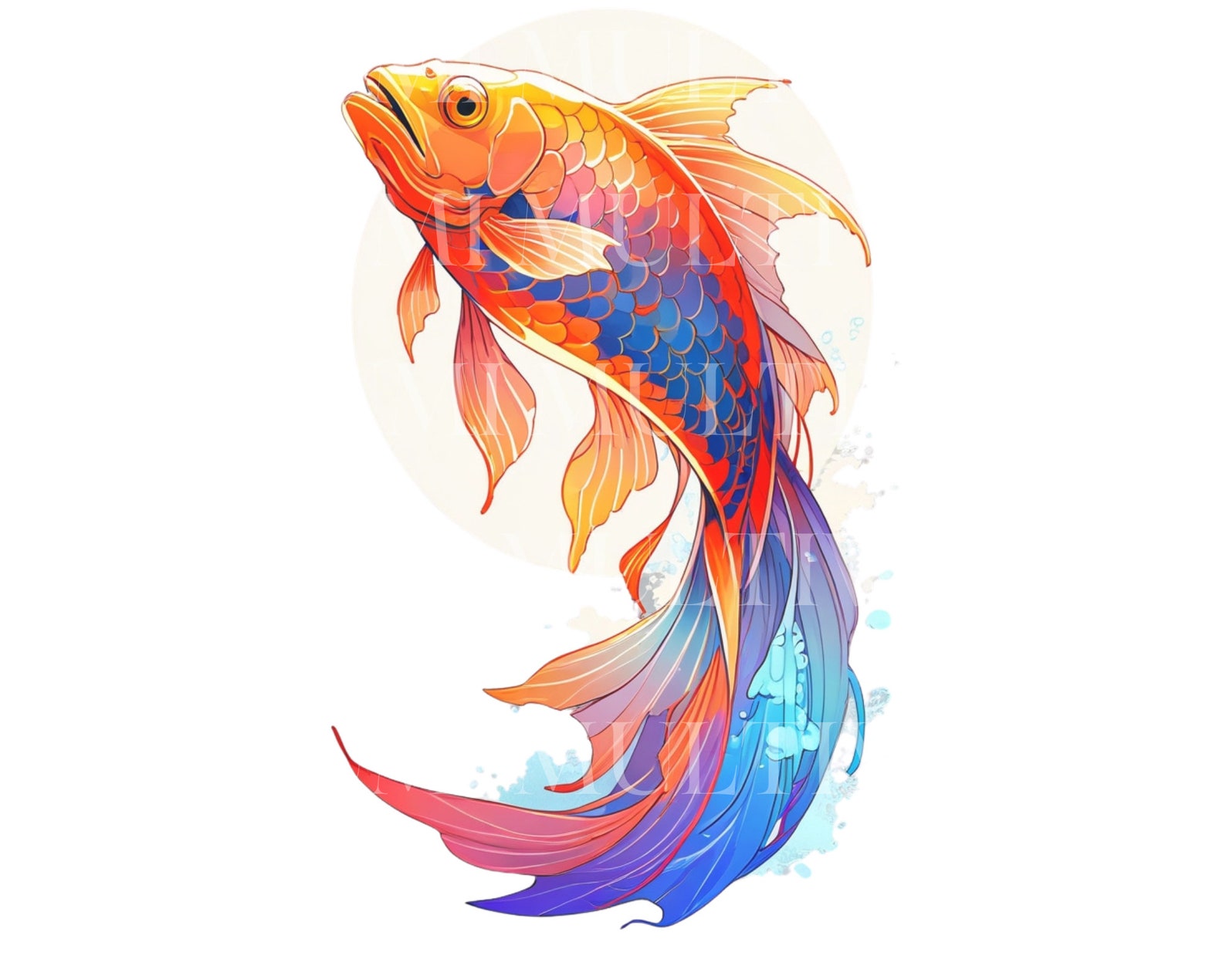 Betta Fish Svg Png Pdf, Fish Clip Art, Sublimation Designs, Digital ...
