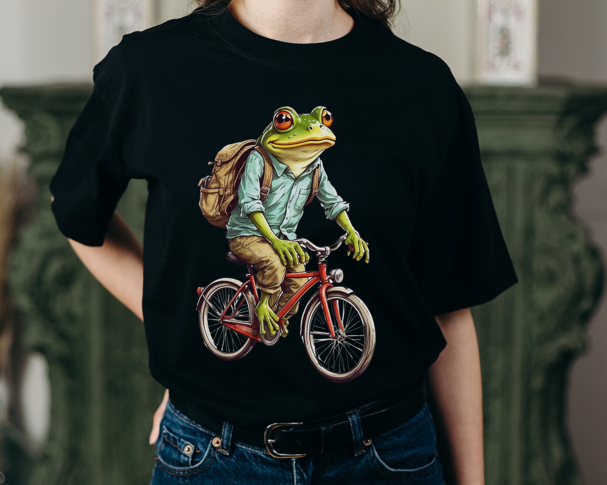 Frog Riding a Bike Svg Png, Bicycle Svg, Cartoon Frog Png, Pdf Wall Art ...