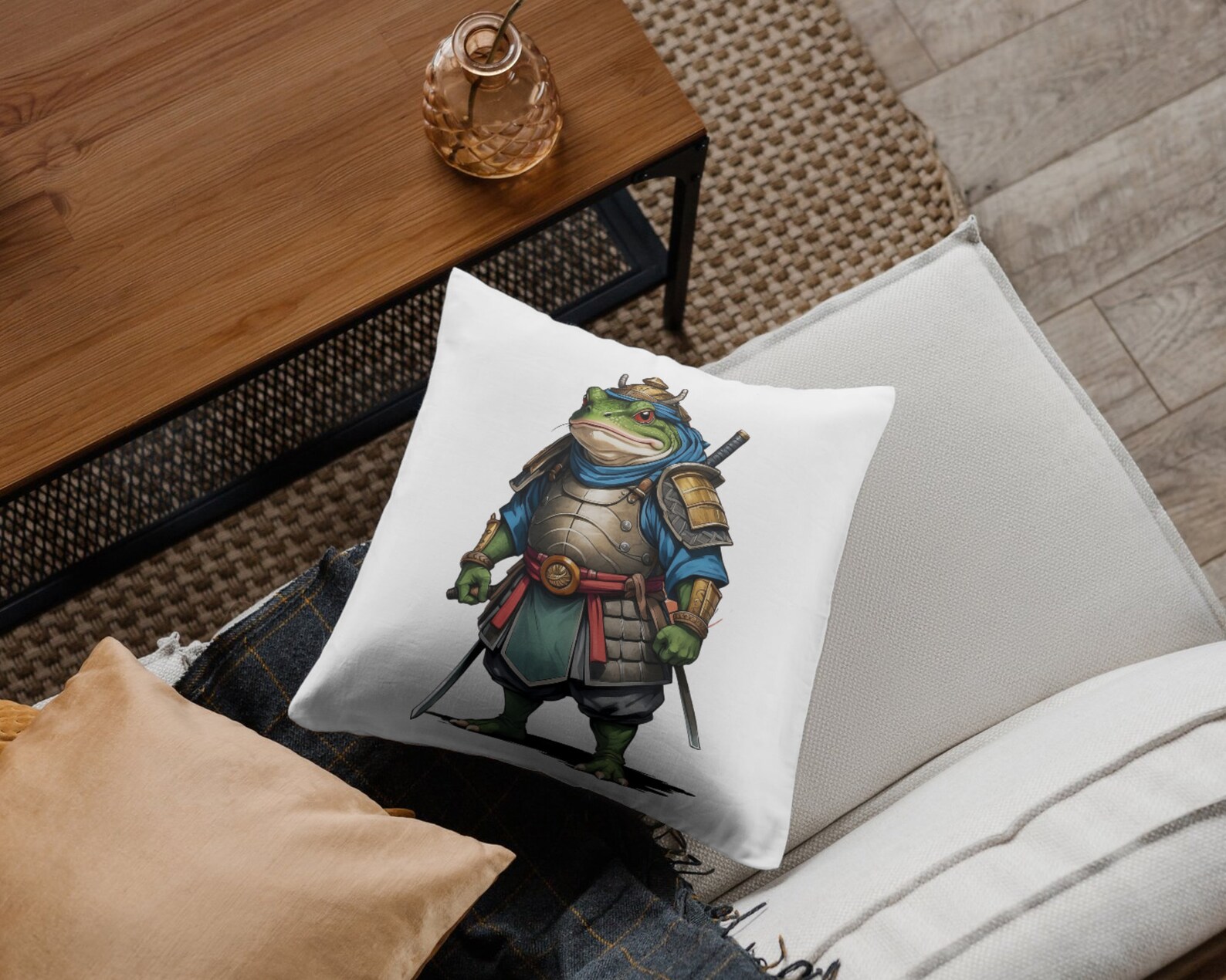 Samurai Frog Svg Png, Japanese Frog Sublimation Designs, Japanese Wall ...