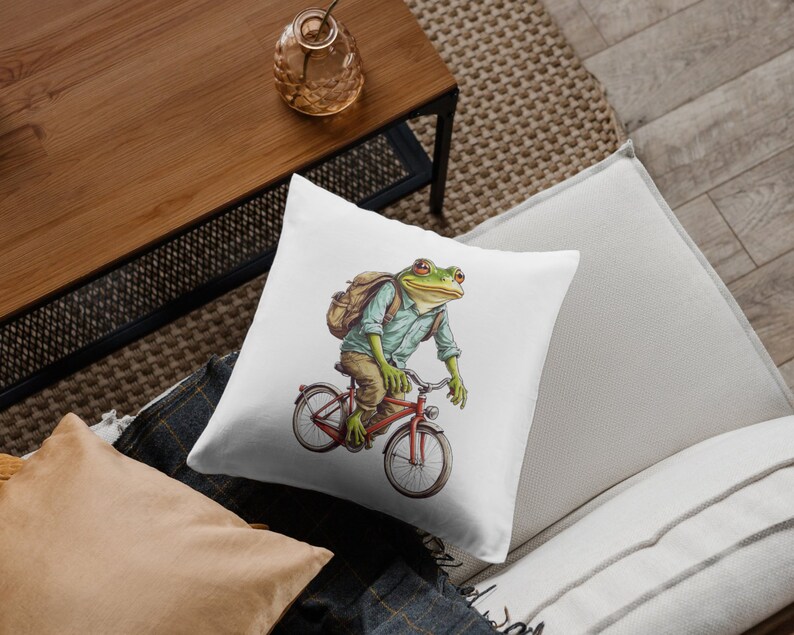Frog Riding a Bike Svg Png, Bicycle Svg, Cartoon Frog Png, Pdf Wall Art ...