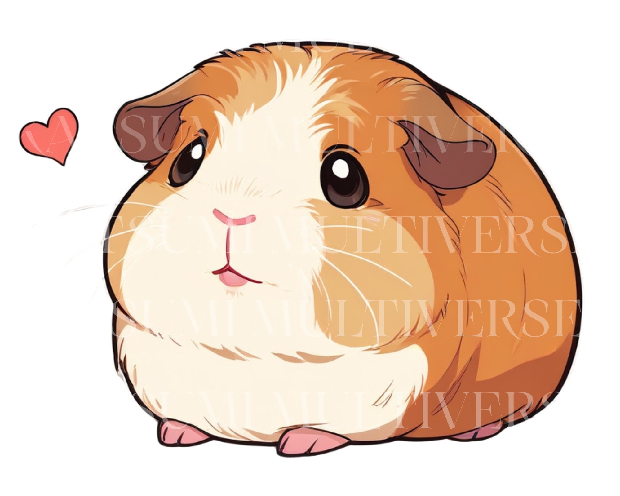 Kawaii Guinea Pig Svg Png, Cute Anime Design, Guinea Pig Clipart ...
