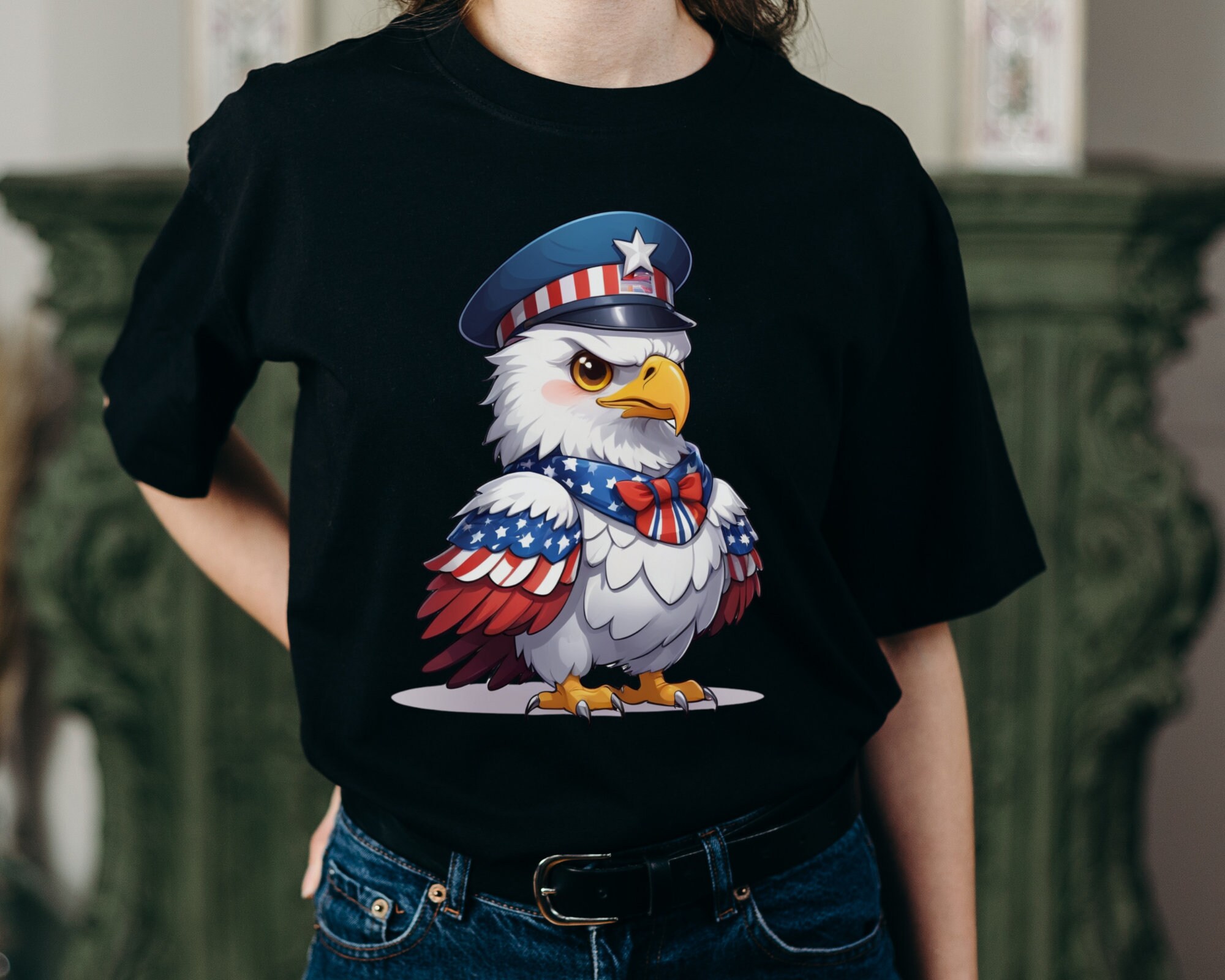 Patriotic Eagle Png Svg, American Eagle Clipart, American Flag Png ...