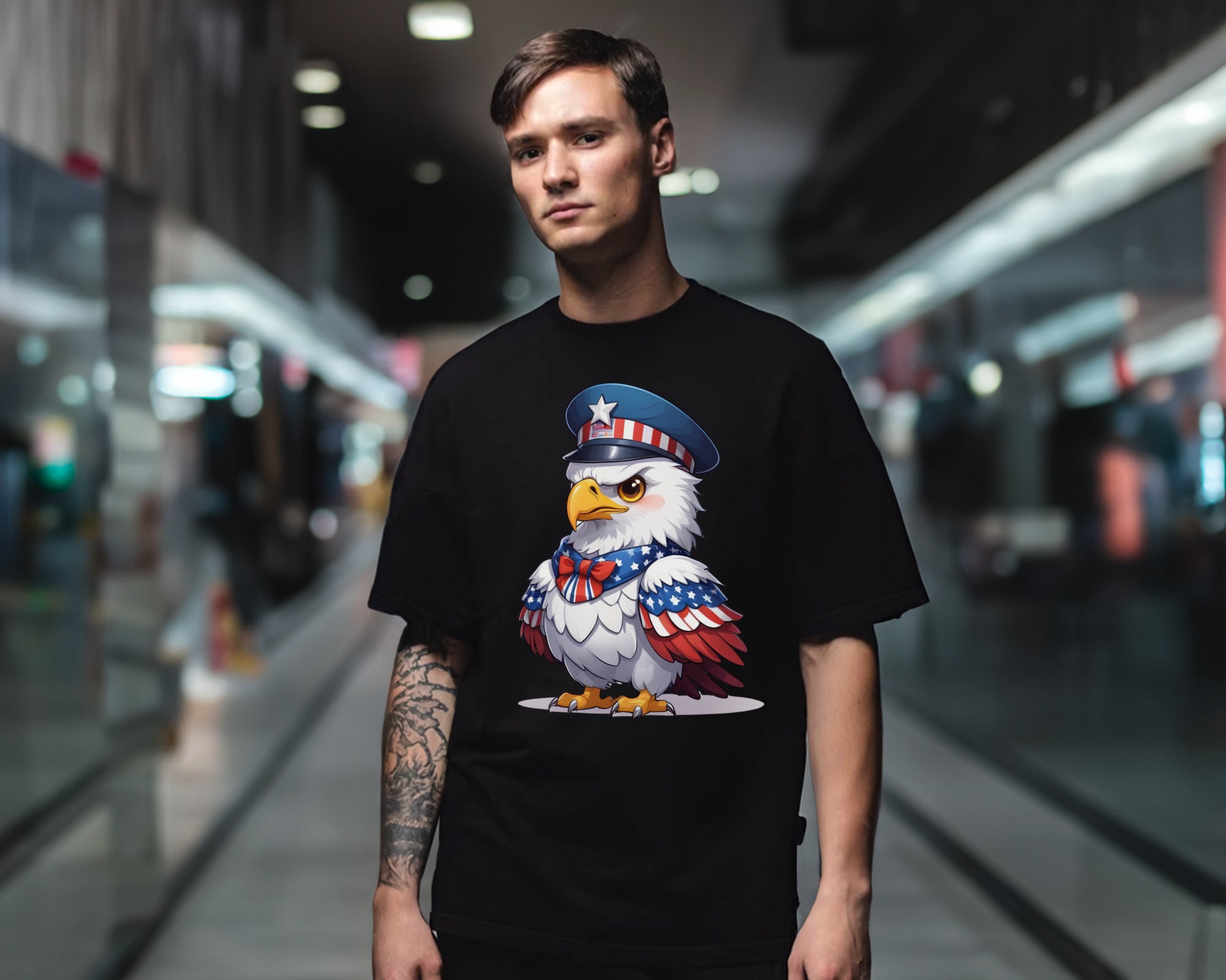 Patriotic Eagle Png Svg, American Eagle Clipart, American Flag Png ...