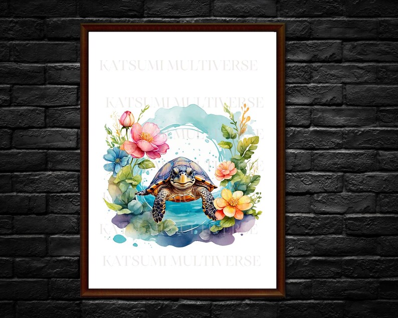 Sea Turtle Svg Png, Pdf Wall Art, Watercolor Sea, Cute Seaworld Clipart ...