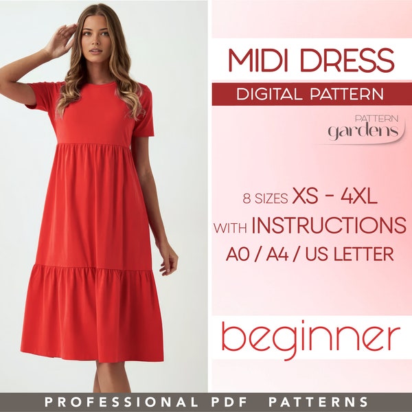 Simple Dress Pattern - Etsy