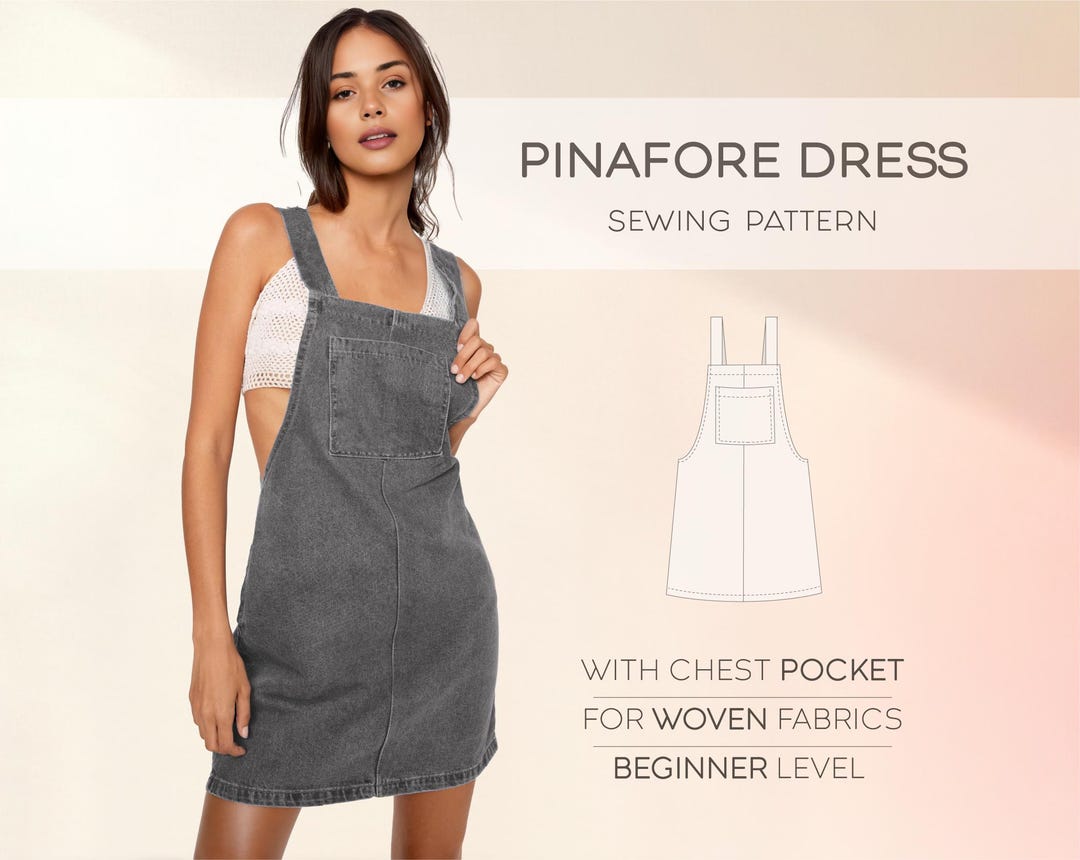 Pinafore Dress Pattern, Skirtall Pattern, Overall Dress Sewing Pattern ...