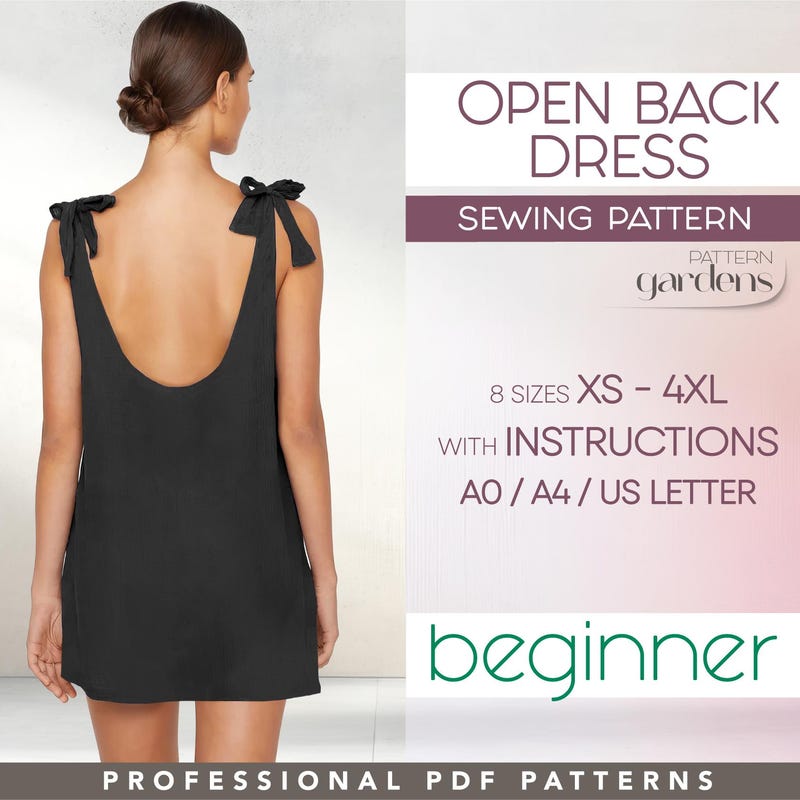 Open Back Dress - Etsy