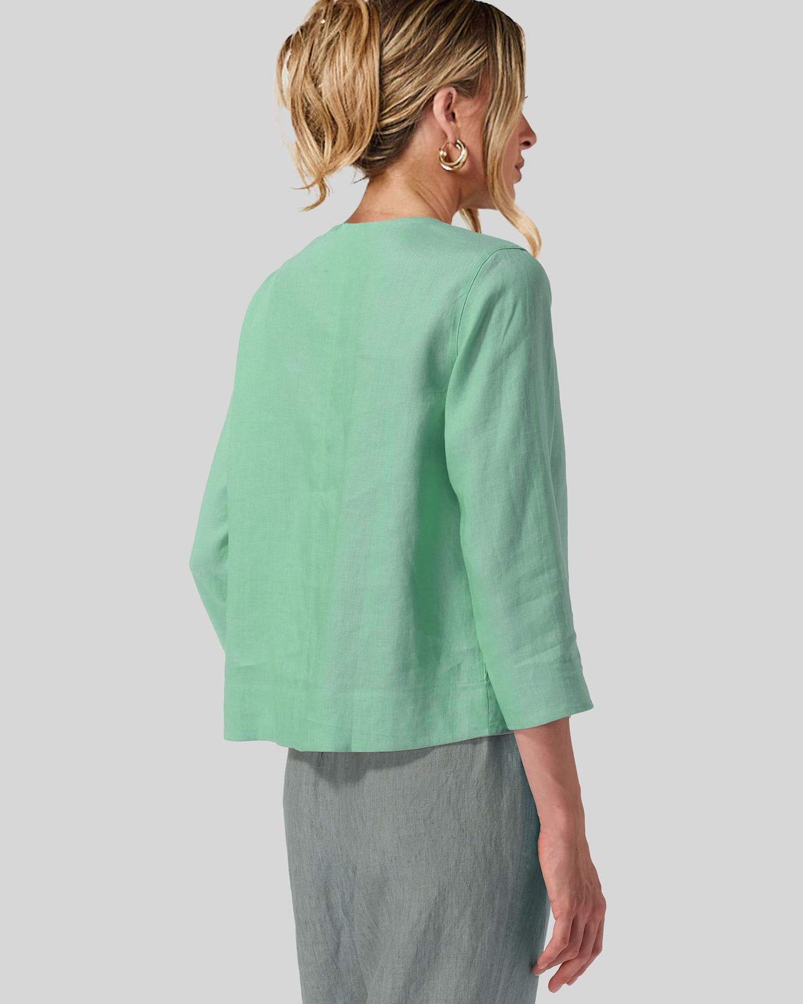 Linen Blouse Pattern, Women's Top Sewing Pattern for Woven Fabrics ...