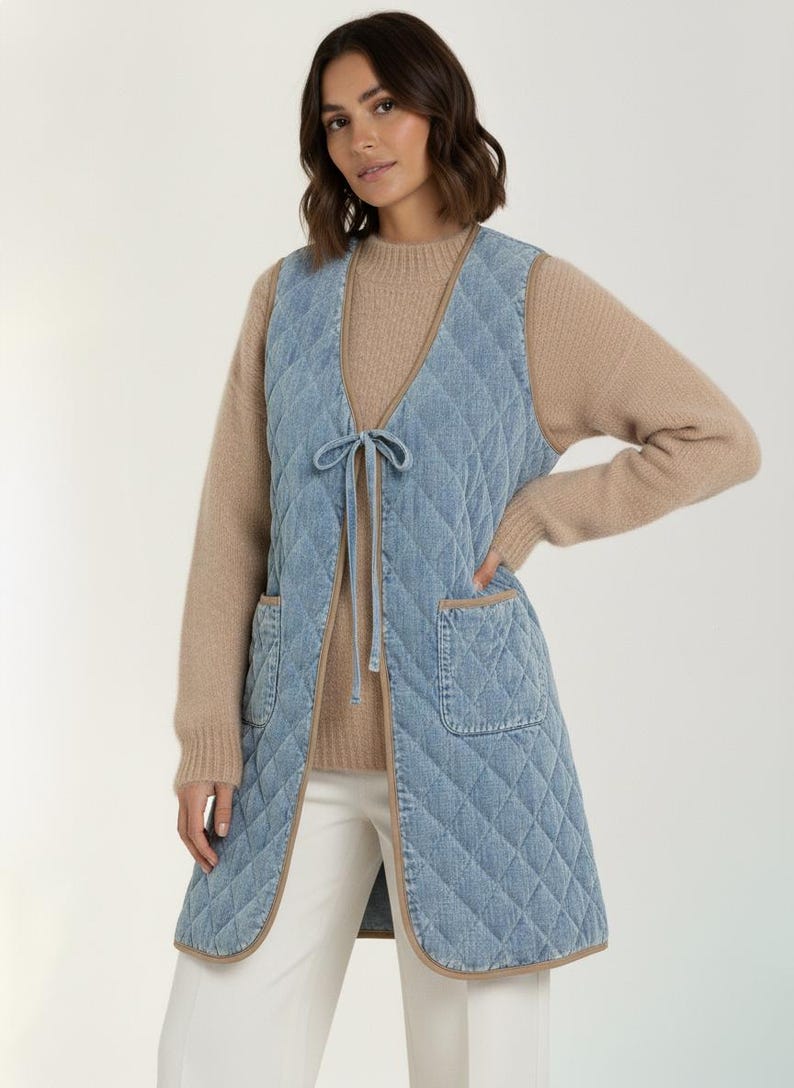 Quilted Coat Sewing Pattern for Women: Women's Sleeveless Jacket ...