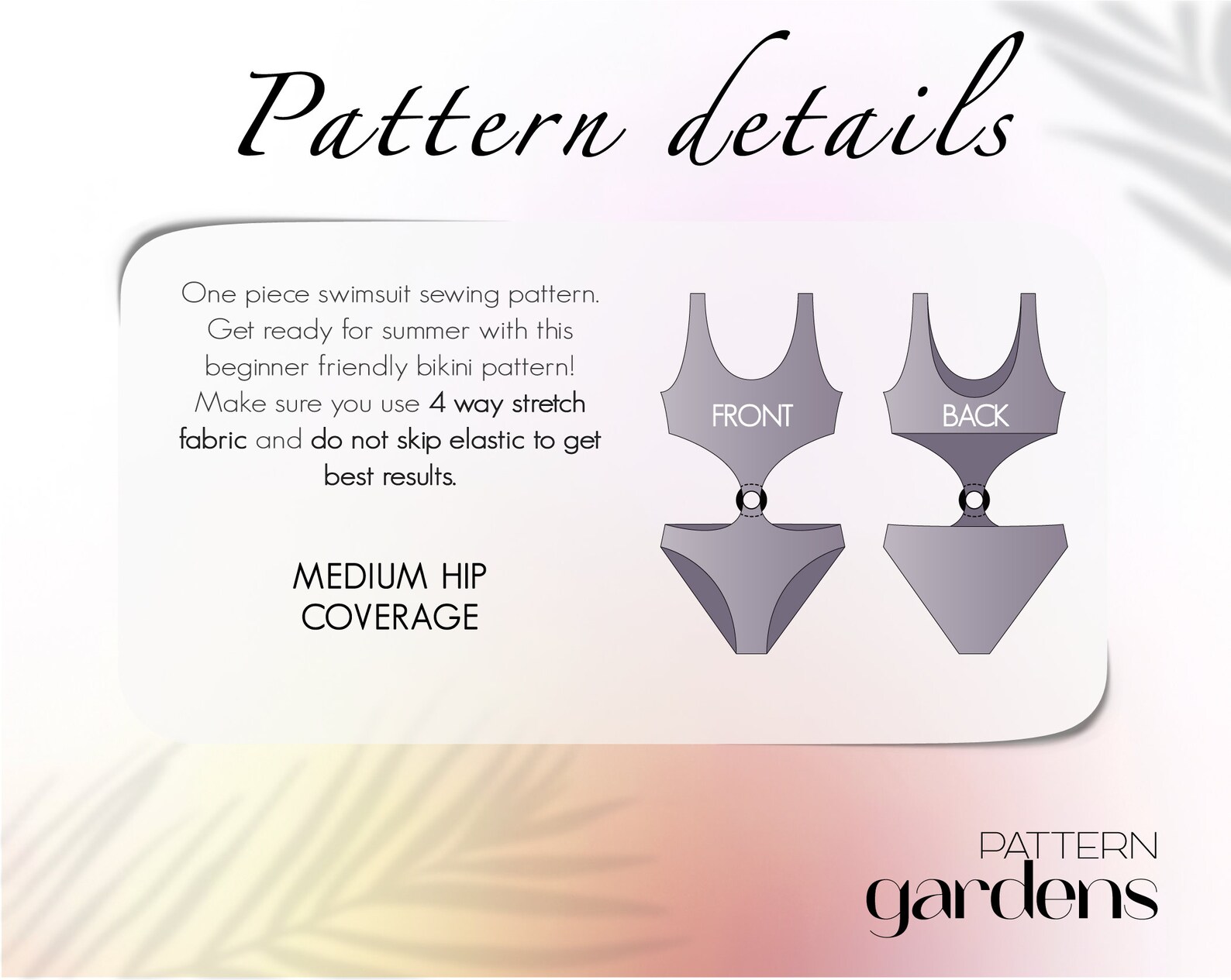 Swimsuit Sewing Patterns for Women, Bikini Pattern, Bathing Suit ...