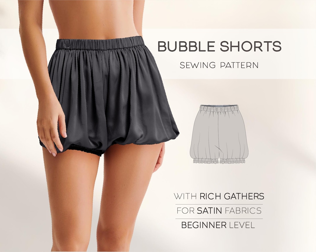 Bubble Shorts Sewing Pattern for Women Cosplay Shorts Beginner Pattern ...