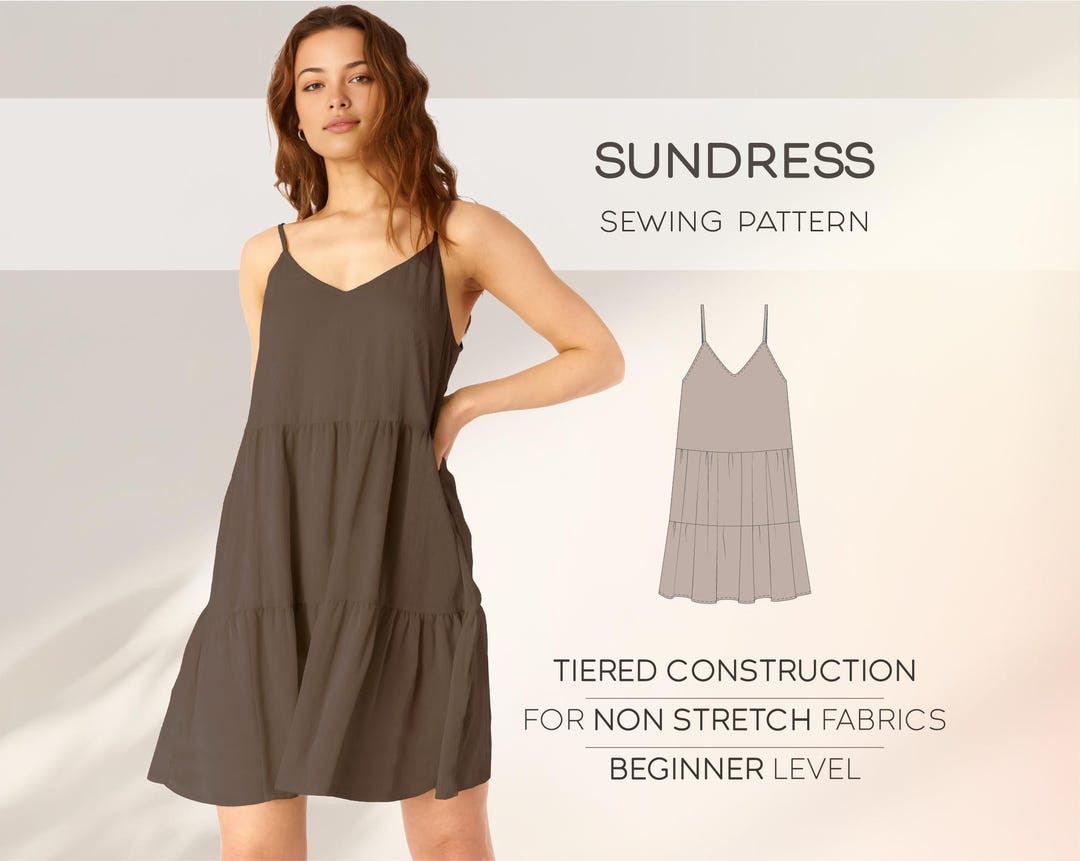 Sundress Sewing Pattern for Women, Summer Dress Pattern, Flared Dress ...