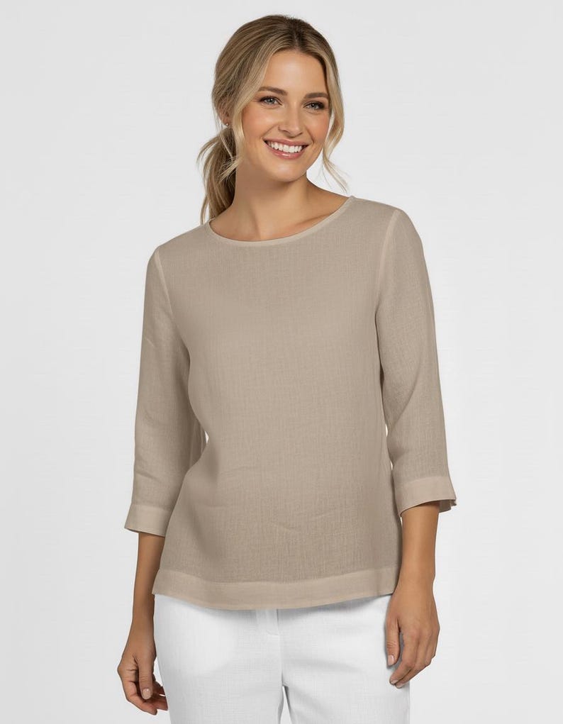 Linen Blouse Sewing Pattern: Women's Relaxed Fit Top (PDF Pattern) - Etsy