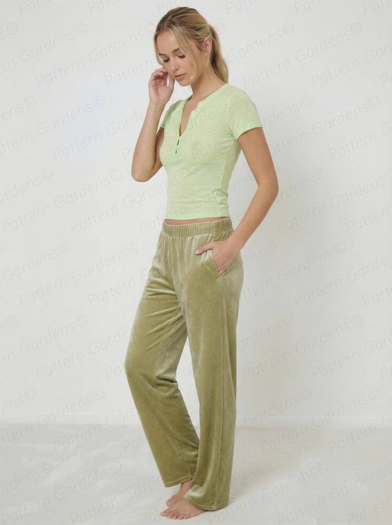 Women's Pants Pattern, Stretch Pants Pattern for Women, Pajama Pants ...