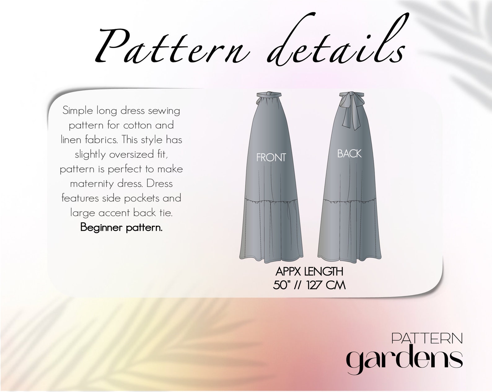 Flared Dress Pattern, Long Dress Sewing Pattern, Dress With Pockets ...