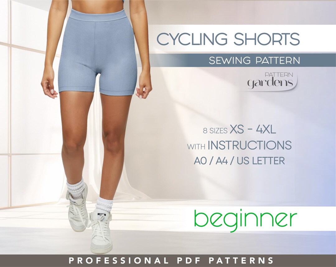 Women Shorts Sewing Pattern XS 4XL, Cycling Shorts Pattern, Plus Size ...