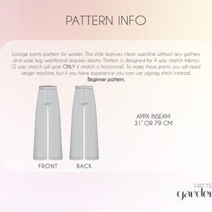 Stretch Pants Sewing Pattern, Comfortable Pants Pattern for Women, Plus ...
