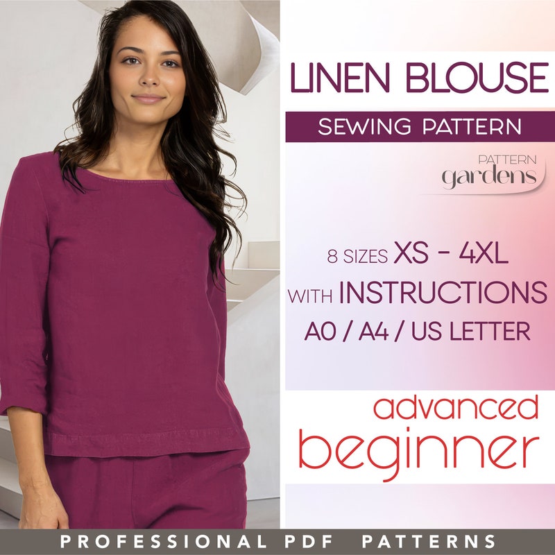 Linen Blouse Pattern - Etsy