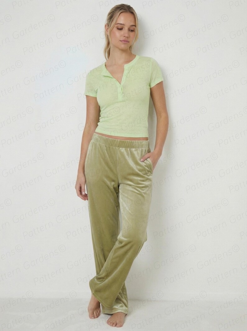 Women's Pants Pattern, Stretch Pants Pattern for Women, Pajama Pants ...