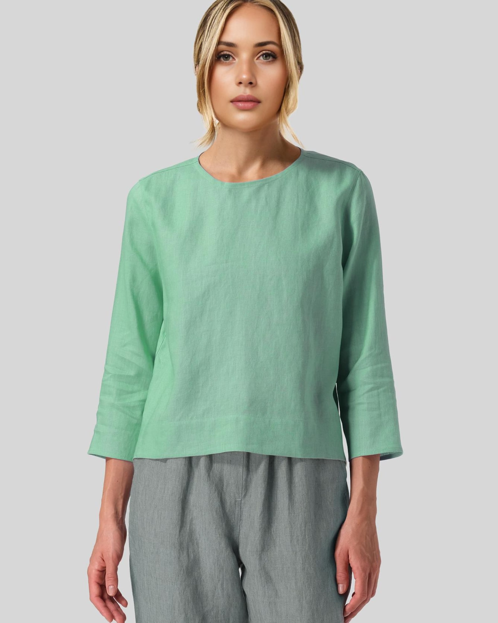 Linen Blouse Pattern, Women's Top Sewing Pattern for Woven Fabrics ...