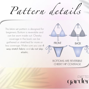 Beginner Bikini Pattern, Women Swimsuit Sewing Pattern, XS - 4XL ...