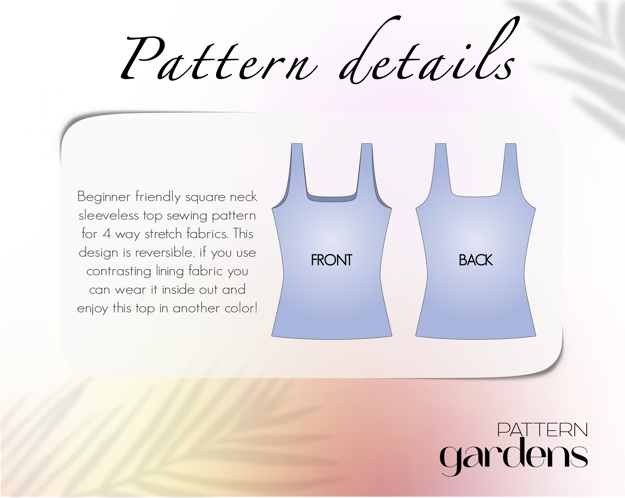 Women Top Beginner Sewing Pattern XS 4XL, Square Neck Top Pattern, Plus ...