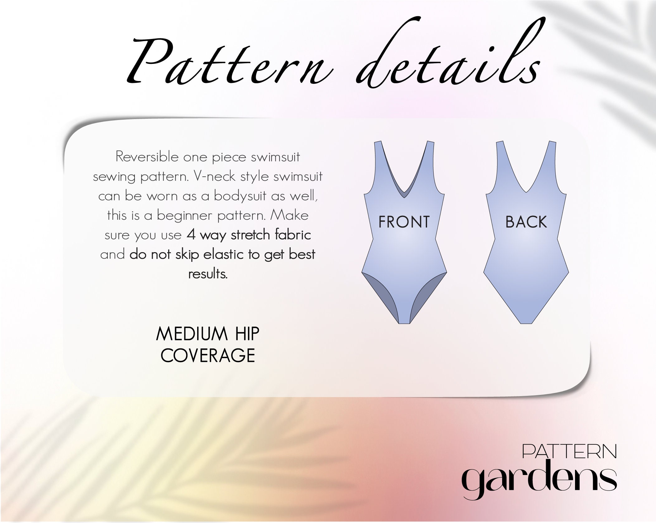 One Piece Swimsuit Pattern, PDF Bikini Sewing Pattern, Plus Size ...