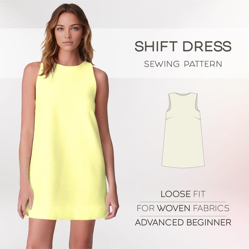 Shift Mini Dress Sewing - Etsy