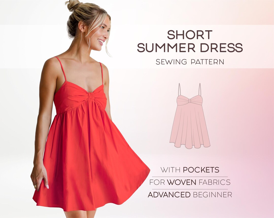 Dress Sewing Pattern for Women, Flared Dress Pattern, Sundress Pattern ...