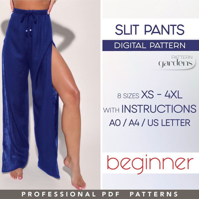 Wide Leg Pants Pattern - Etsy