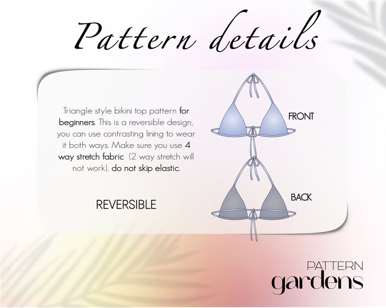 Bikini Sewing Pattern XS - 4XL, Swimsuit PDF Pattern for Beginners ...