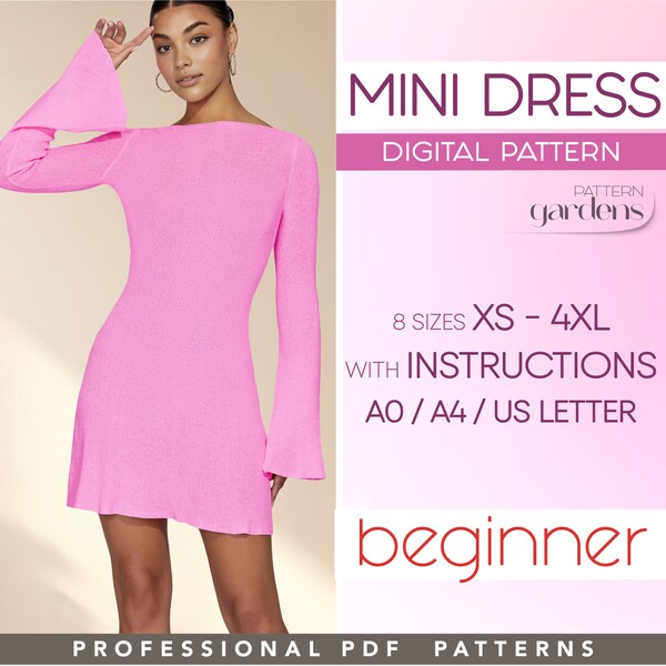 Backless Dress Pattern - Etsy