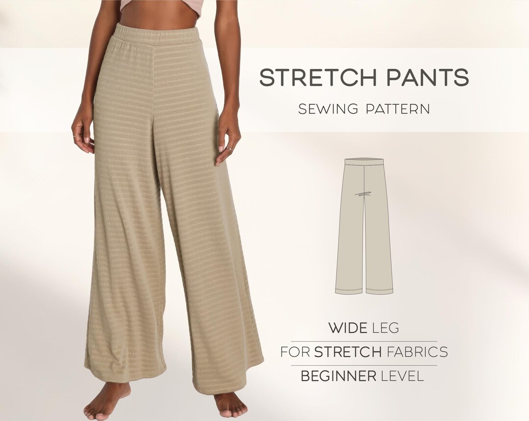 Wide Leg Pants Sewing Pattern, Cozy Pants Pattern, Yoga Pants Pattern ...