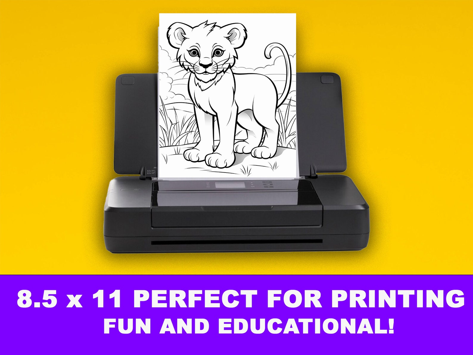 50 Wild Animals Coloring Pages for Kids Toddlers Preschoolers Printable ...