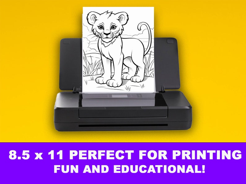 50 Wild Animals Coloring Pages for Kids Toddlers Preschoolers Printable ...